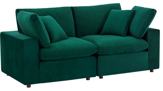 Wheatland Down Filled Overstuffed Loveseat - Transitional - Furniture ...