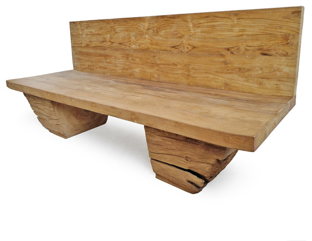 Modern Teak Java Bench - Rustic - Outdoor Benches - by Design Mix ...