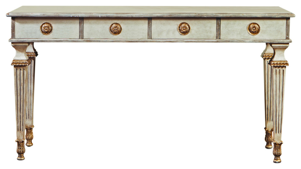 Linen French Console - Traditional - Console Tables - by Port Eliot | Houzz