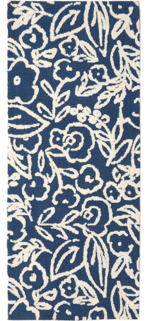Simple Spaces Fab Floral Blue Foliage Runner Rug 21" X 54 ...