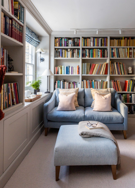 Library and Music Room in Suburban North London - Traditional - Living ...