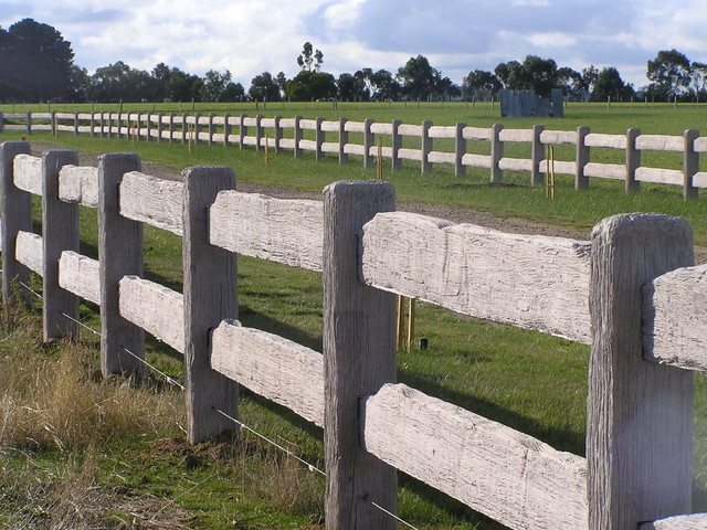 Concrete Post and Rail Fencing