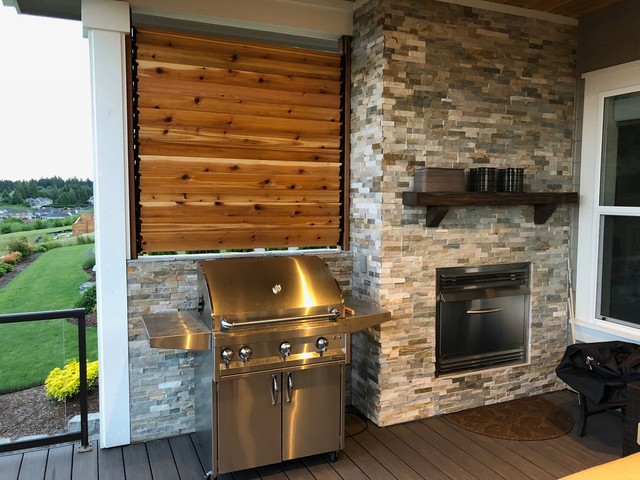 BBQ Louvered Window - Modern - Patio - Seattle - by Flexfence