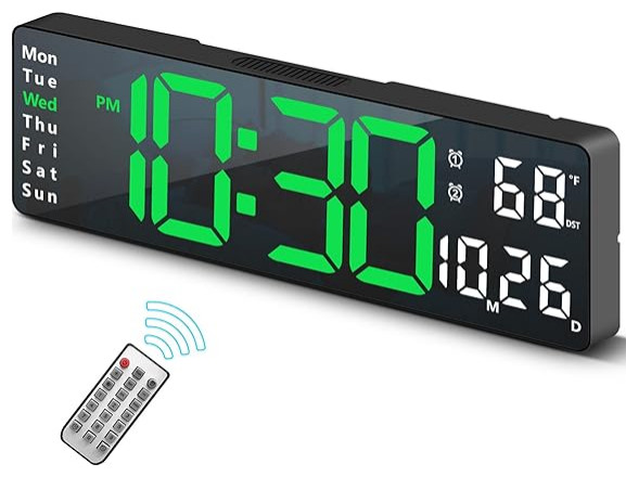 Digital Clock, Digital Wall Clock for Living Room Decor, Desk Alarm ...