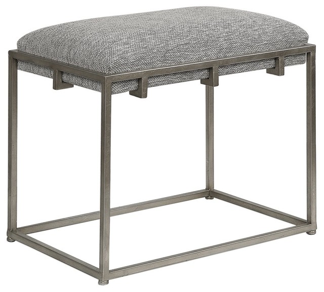 Uttermost Edie Silver Small Bench - Transitional - Vanity Stools And ...