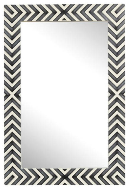 Rectangular Mirror 30x20", Chevron - Contemporary - Wall Mirrors - by ...