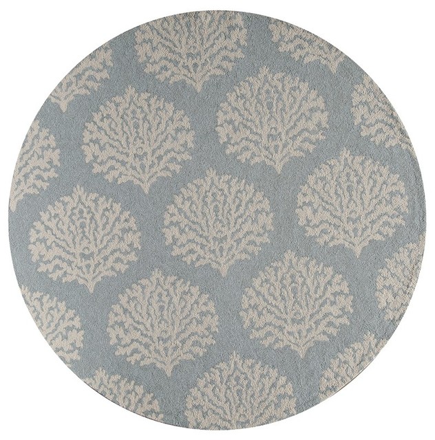 Momeni VERANDA VR45 BLUE RUG, 9' Round - Beach Style - Outdoor Rugs ...