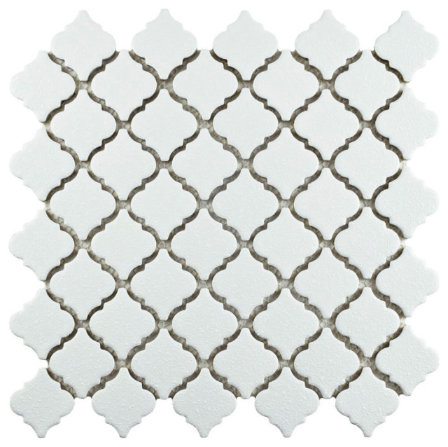 Hudson Tangier Porcelain Mosaic Floor and Wall Tile, White, Sample ...