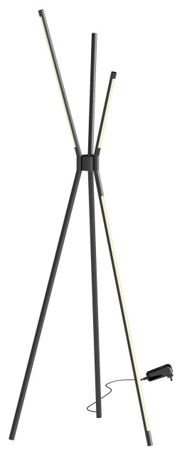 Artika Triad LED Intagragted Floor Lamp, Chrome - Modern - Floor Lamps ...