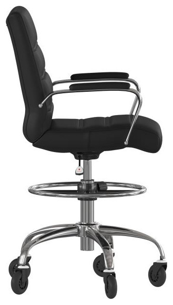 Lexi Mid-Back Drafting Chair with Adjustable Foot Ring - Contemporary ...