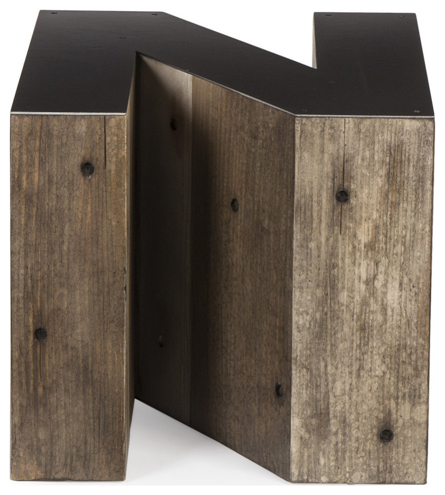 N Letter Side Table - Rustic - Side Tables And End Tables - by V.S.D ...
