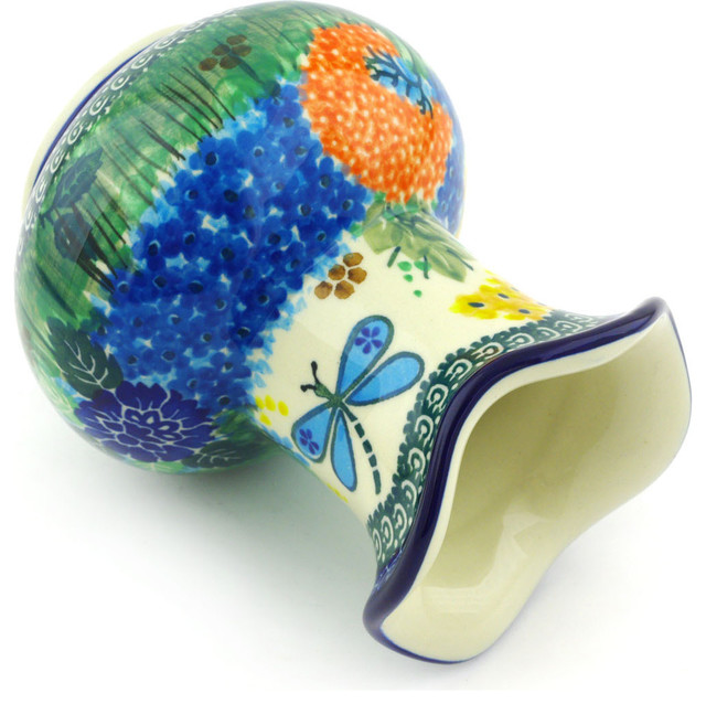 Polmedia Polish Pottery 5" Stoneware Vase - Mediterranean - Vases - by ...