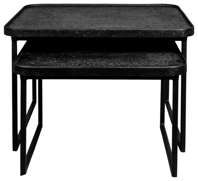 Square Black Nesting Coffee Tables (2) | Dutchbone Winston ...