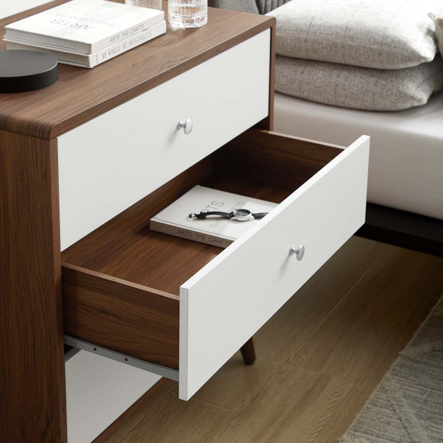 Transmit 3-Drawer Chest, Walnut White - Midcentury - Accent Chests And ...