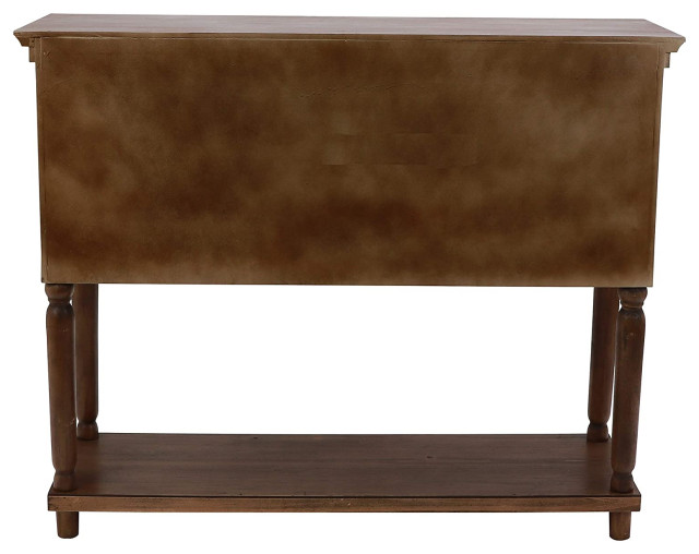 Elegant Console Table, Rounded Carved Legs With Center Cabinet and ...