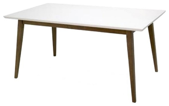 Pemberly Row Mid-Century 47" Rectangular Solid Wood Dining Table in ...