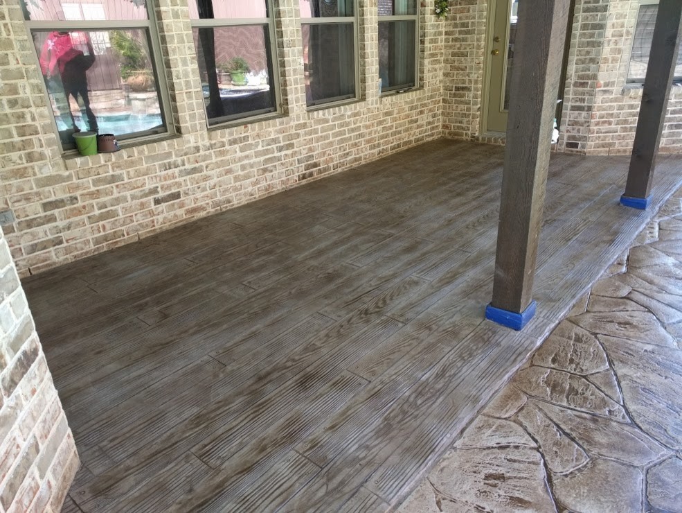STAMPED CONCRETE WOOD PLANK PATTERN - Dallas | Houzz