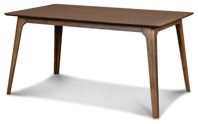 Furniture Oscar 59 Solid Wood Retangular Dining Table in Walnut ...