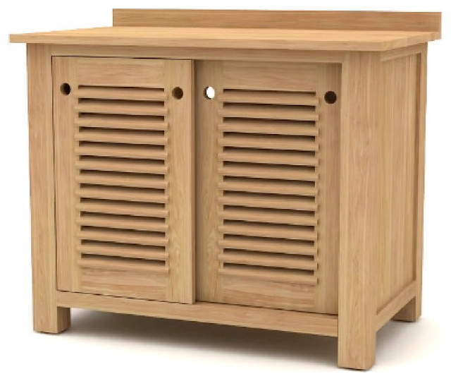 Teak Modern Vanity Unit | Tikamoon Coline - Transitional - Bathroom ...