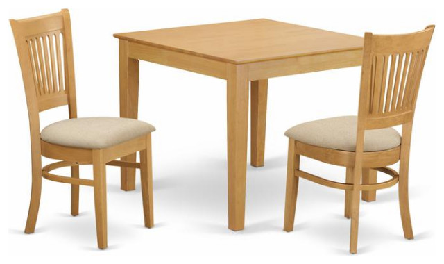 3-Piece Dining Room Set, Kitchen Dinette Table and 2 Chairs ...