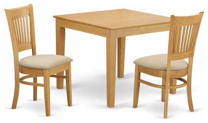 3-Piece Dining Room Set, Kitchen Dinette Table and 2 Chairs ...