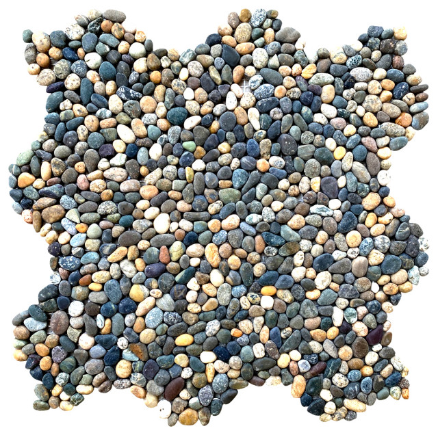 Ebony Mixed Mini Pebble Tile 12x12 - Perfect for Backsplashes ...