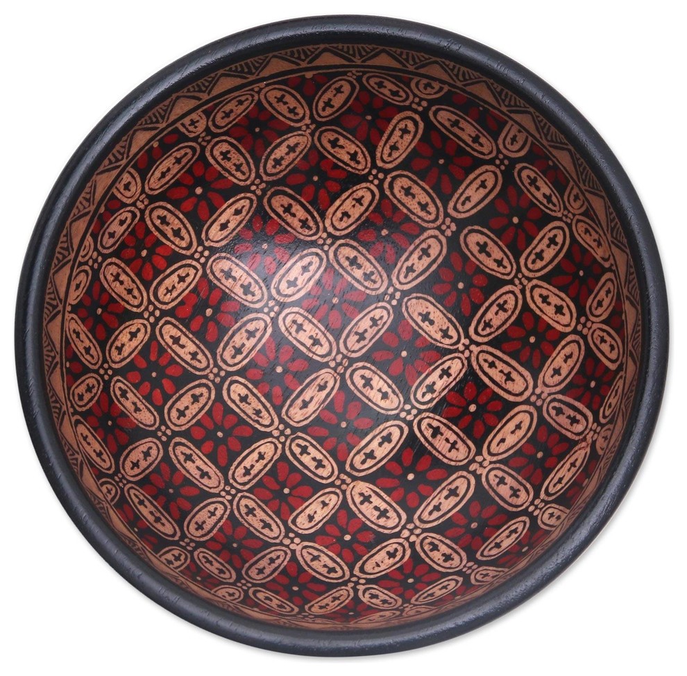 Handmade Truntum Parade Batik wood decorative bowl - Indonesia ...