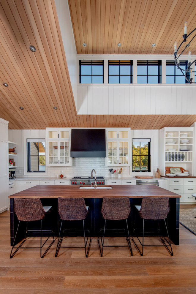 Transitional Cottage Kitchen with Natural Wood Accents - Transitional ...