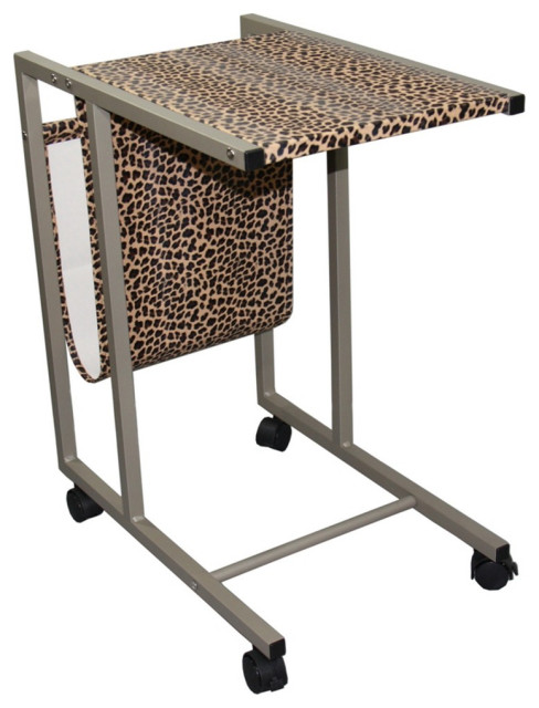 Modern Leopard Print Metal Laptop Cart and Desk - Contemporary - Office ...