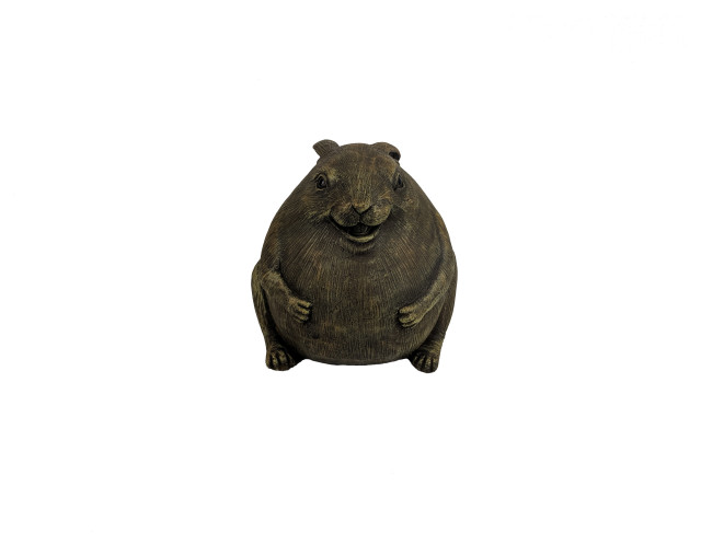 8" Polyresin Chubby Rabbit - Farmhouse - Garden Statues And Yard Art ...