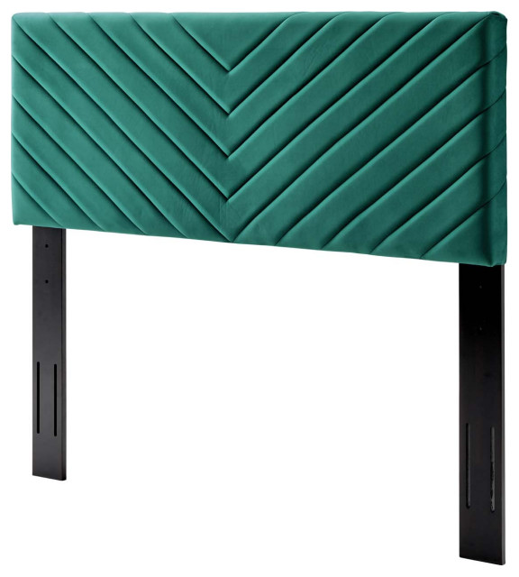 Tufted Headboard, King Size, Velvet, Dark Gray, Modern Contemporary ...