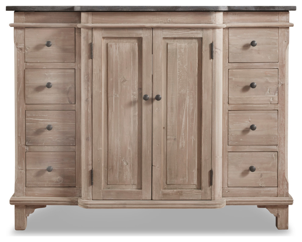 46" Reclaimed Pine Single Bath Vanity - Traditional - Bathroom Vanities ...