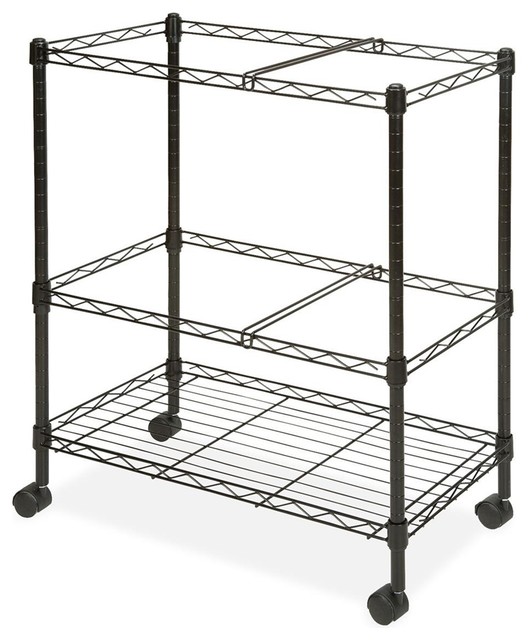 Lorell Mobile Wire File Cart - Contemporary - Office Carts And Stands ...
