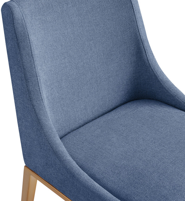 Haines Linen Textured Polyester Fabric Dining Chair - Contemporary ...