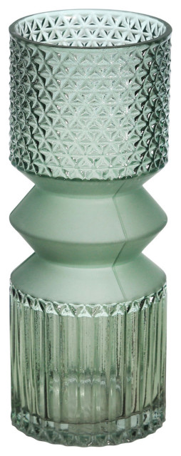 Glass 10" Mallet Vase, Green - Contemporary - Vases - by Beyond Design ...