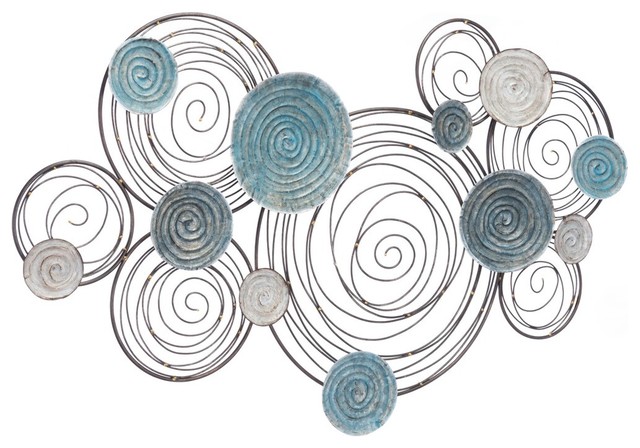 Modern Decorative Accent Decor Wall Art, Colorful, Steel Metal, Lounge ...