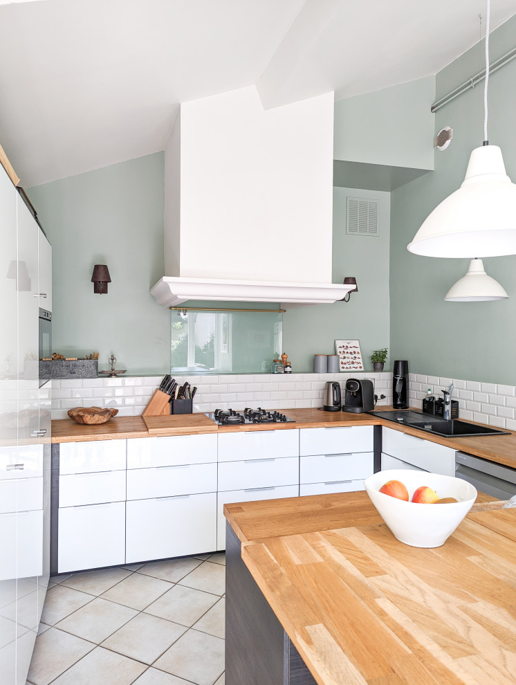 Agencement et décoration d'une cuisine campagne chic - Transitional ...
