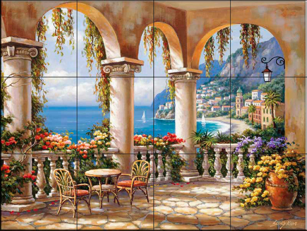 Tile Mural, Terrace Arch I by Sung Kim - Contemporary - Tile Murals ...