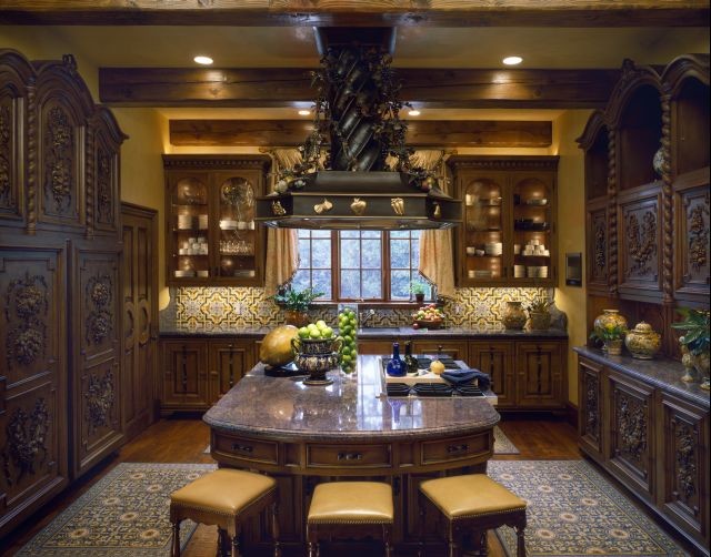 Italian Renaissance Villa in Dallas, TX - Mediterranean - Kitchen ...