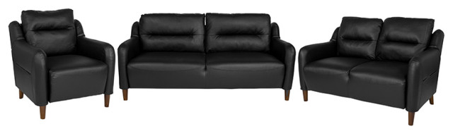 3 Piece Leather Sofa Set - Modern - Sofas - by Kolibri Decor | Houzz