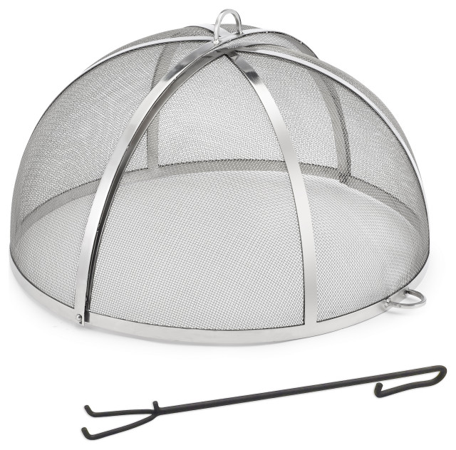 Stainless Steel, Medium Spark Screen - Contemporary - Fire Pit ...