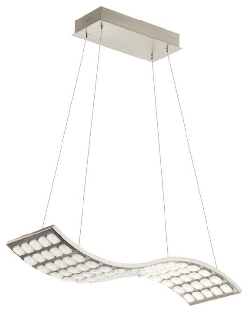 Elan Lighting 1 Light 27 LED Warm White Pendant in Brushed Nickel ...