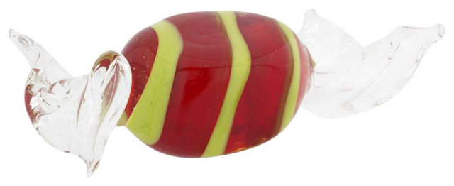 GlassOfVenice Murano Glass Rectangular Candy - Red and Green ...