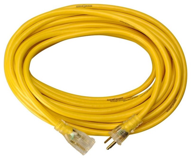 Yellow Jacket Commercial Extension Cord, Yellow, 50' - Contemporary ...