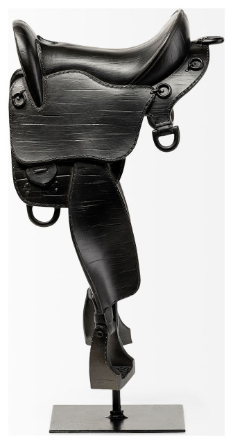 Colt III 8Lx9W Black Equestrian-Inspired English Horse Saddle ...