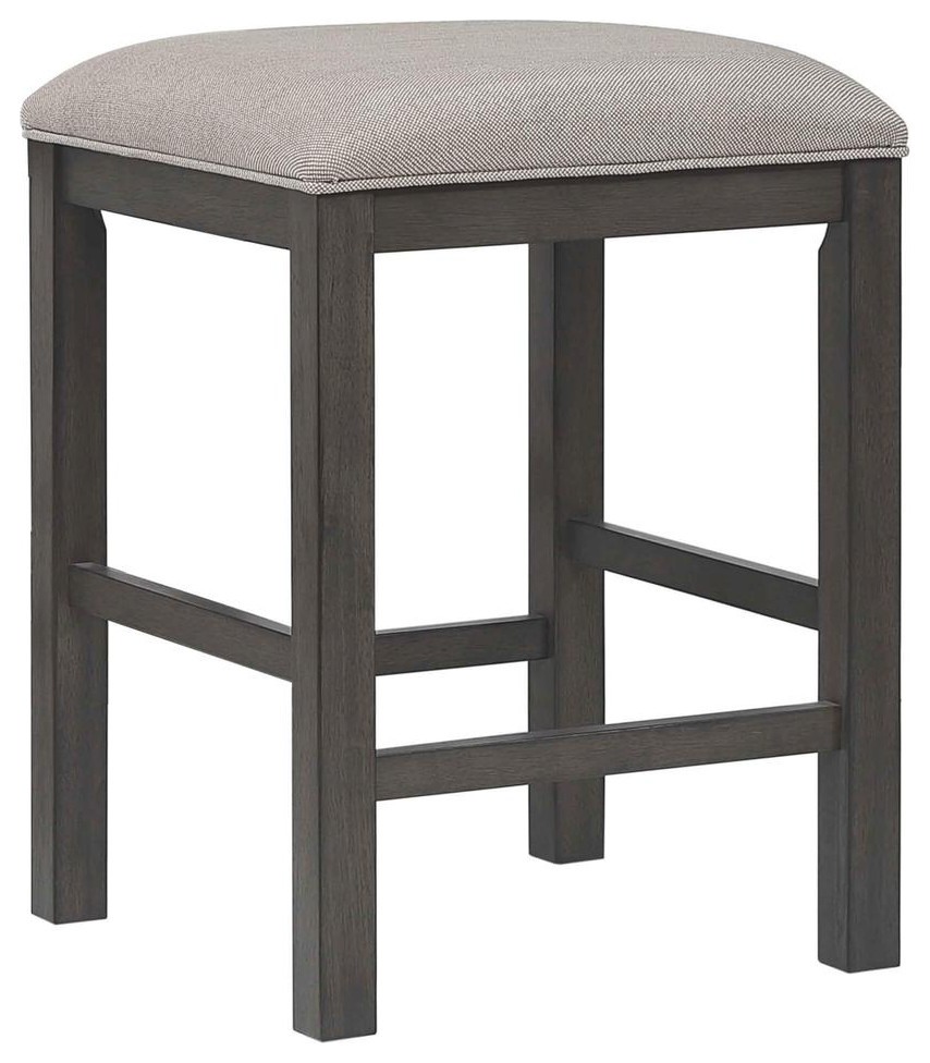 Shades of Gray 24 in. Gray Contemporary Backless Wood Frame Bar Stool ...