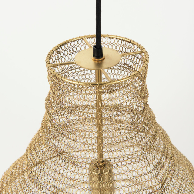 Halycon Gold Mesh & Iron Pendant Light - Contemporary - Pendant ...