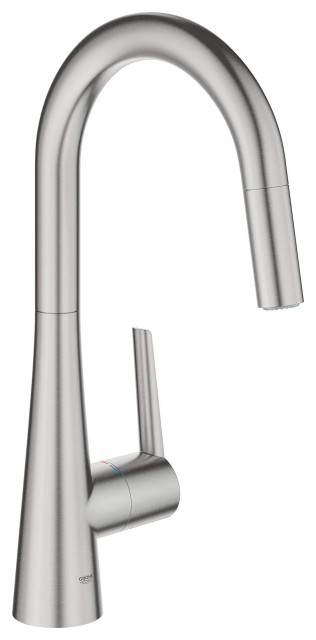 Grohe Ladylux 1.75 GPM Single-Handle Kitchen Faucet, Supersteel ...