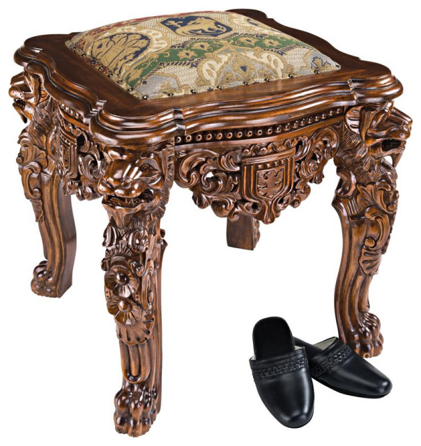 Design Toscano Lord Raffles Lion Leg Stool - Victorian - Accent And ...