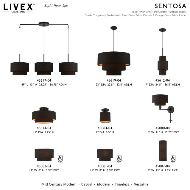 Sentosa 4 Light Chandelier, Black - Transitional - Chandeliers - by ...